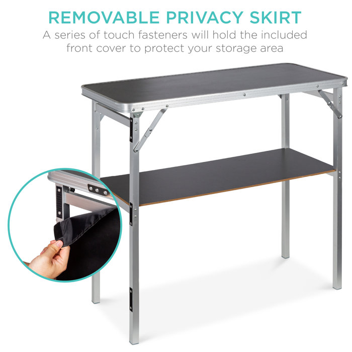 Best Choice Products 39.75'' Rectangular Portable Folding Table & Reviews | Wayfair